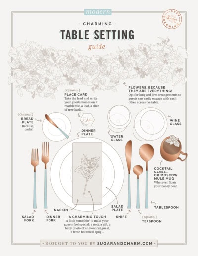 Set a Dinner Table: Casual, Formal and Modern - Sugar and Charm