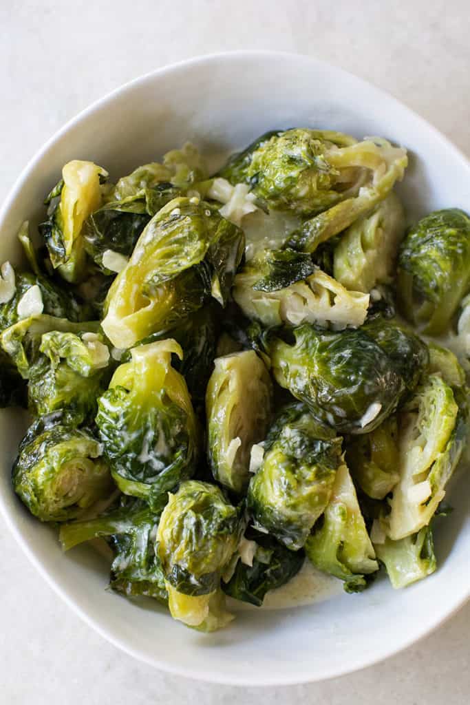 Delicious and Creamy Sautéed Brussels Sprouts Recipe