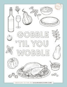 Printable Thanksgiving Coloring Pages - Sugar and Charm