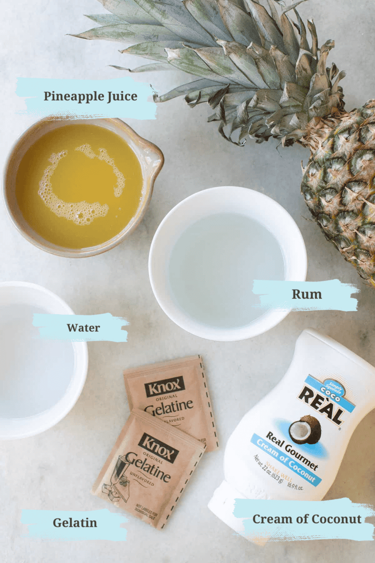Easy Piña Colada Jello Shots - Sugar and Charm