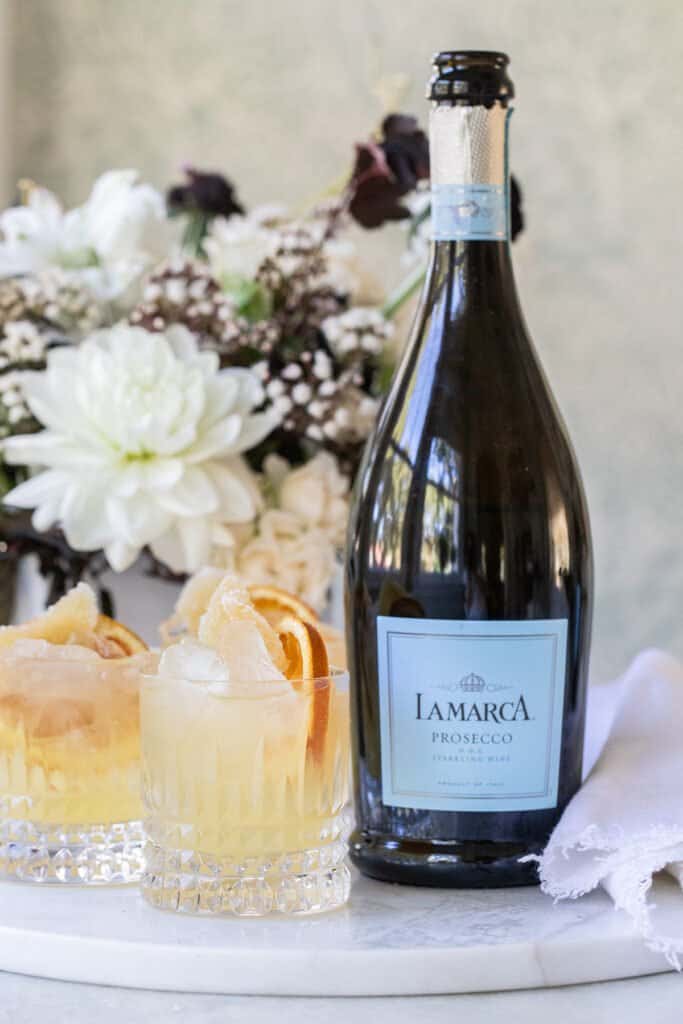 Sparkling Ginger Prosecco Cocktail - Sugar and Charm