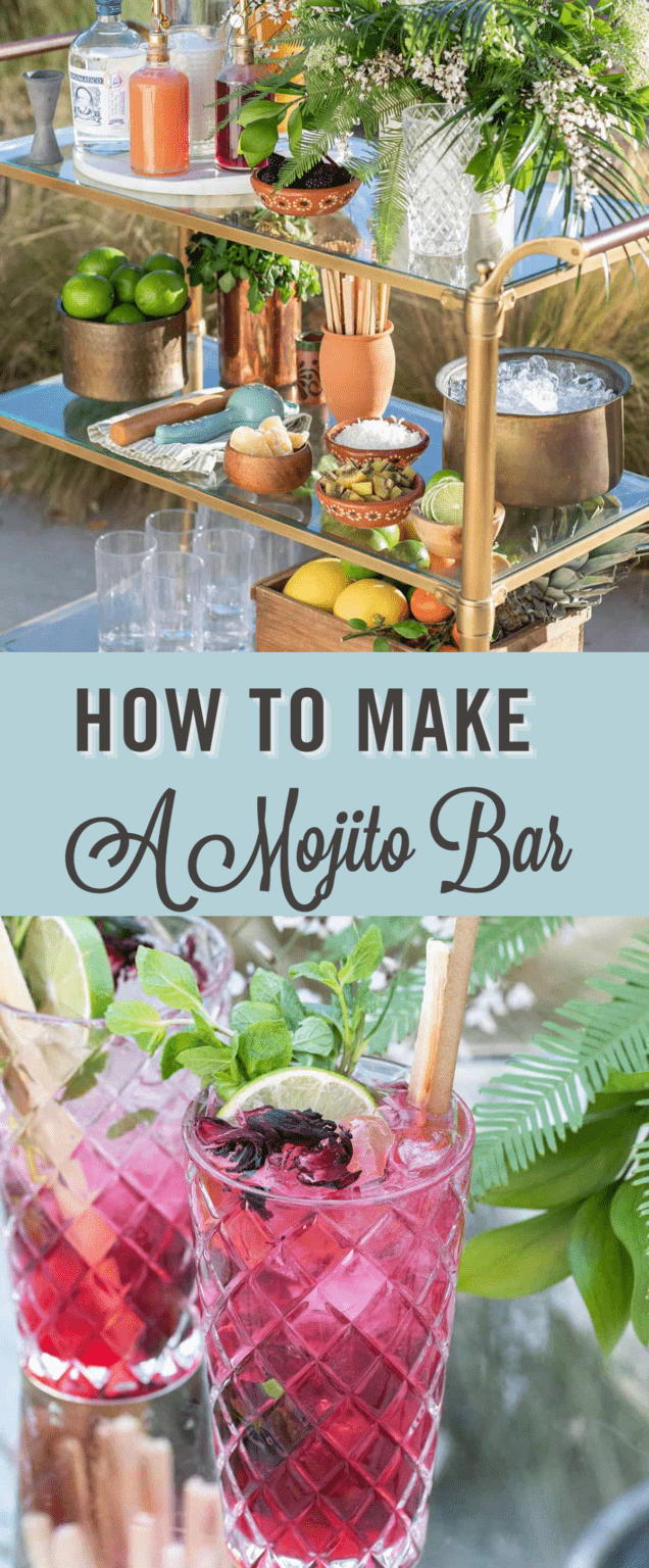 How to Create a Mojito Bar for Parties - Sugar and Charm