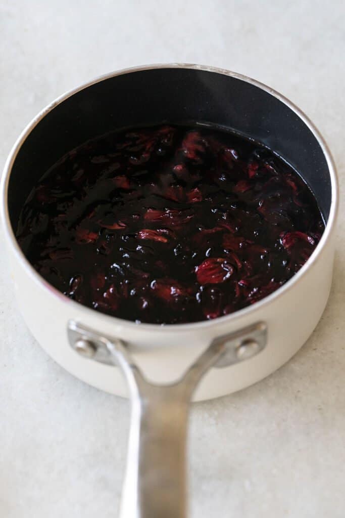 Hibiscus Simple Syrup - Sugar and Charm