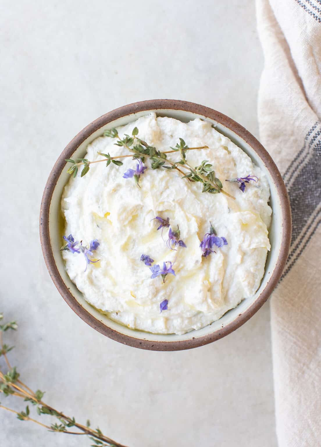Creamy Whipped Goat Cheese Dip - Sugar and Charm