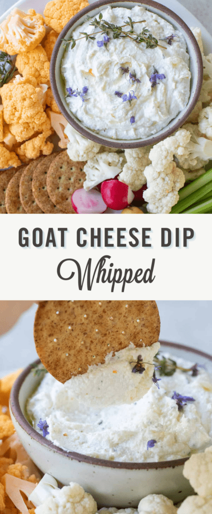 Creamy Whipped Goat Cheese Dip - Sugar and Charm