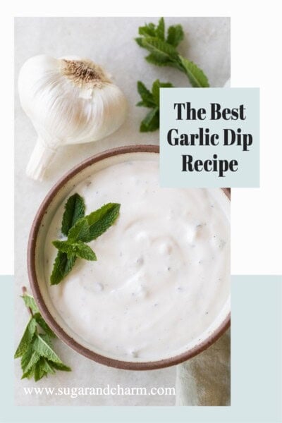 Super Easy Garlic Dipping Sauce - Sugar and Charm