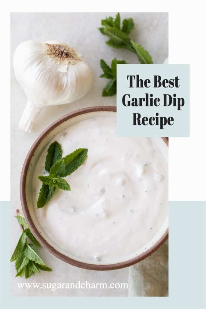 Super Easy Garlic Dipping Sauce - Sugar and Charm