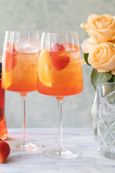 Strawberry Aperol Spritz Recipe - Sugar and Charm