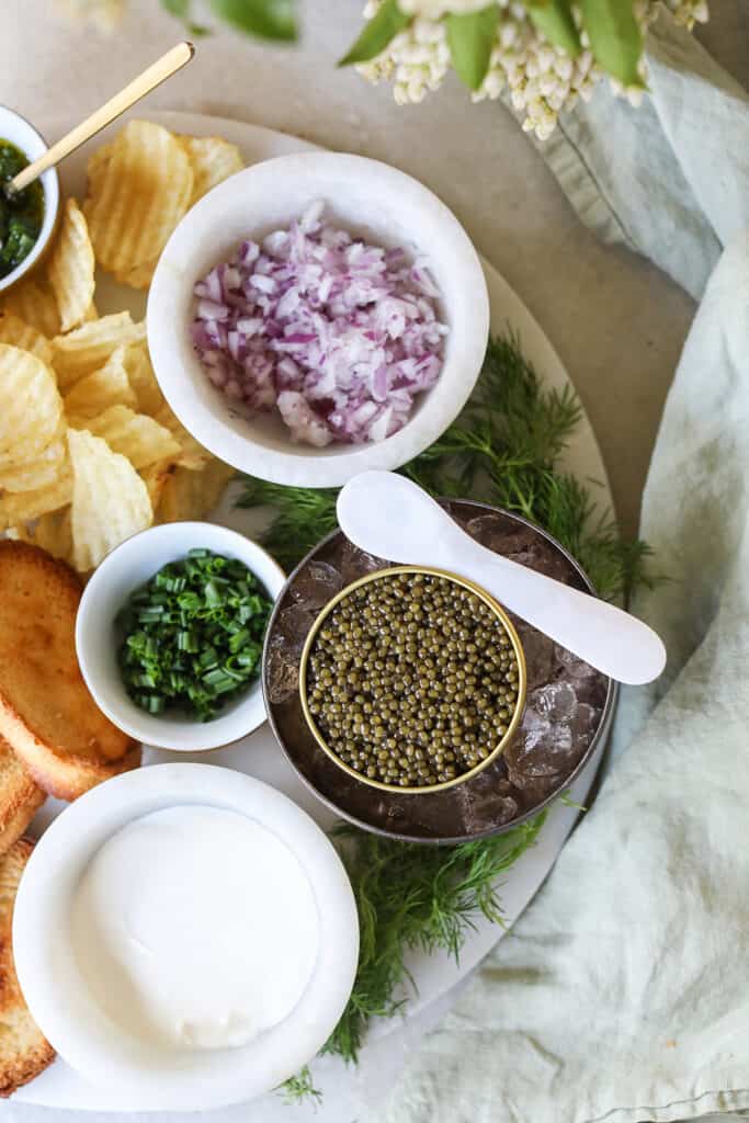 How to Make a Caviar Appetizer Platter - Sugar and Charm