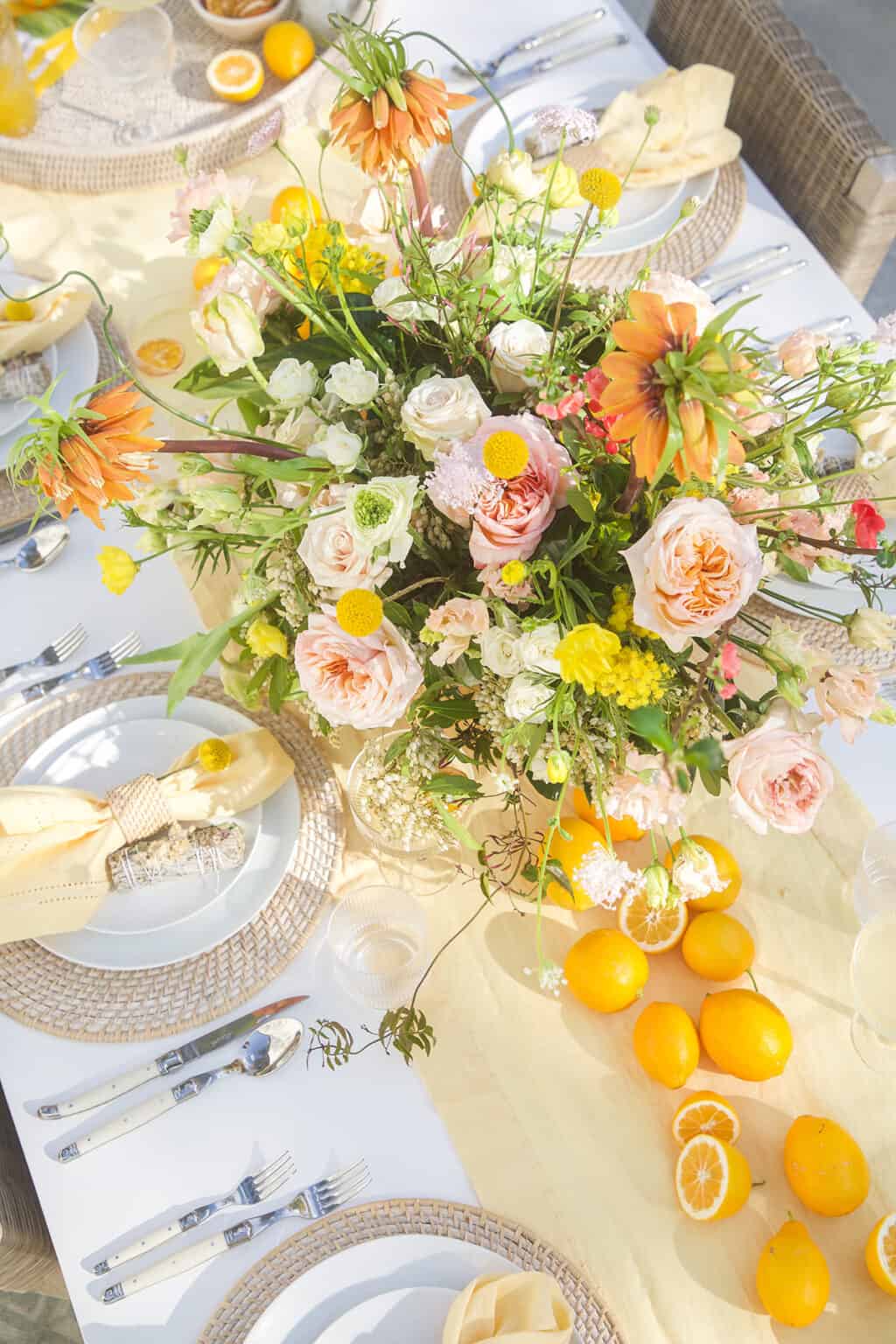 Lemon-Inspired Spring Table Setting & Gathering - Sugar and Charm