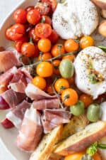 Burrata Platter with Delicious Marinated Tomatoes - Sugar and Charm