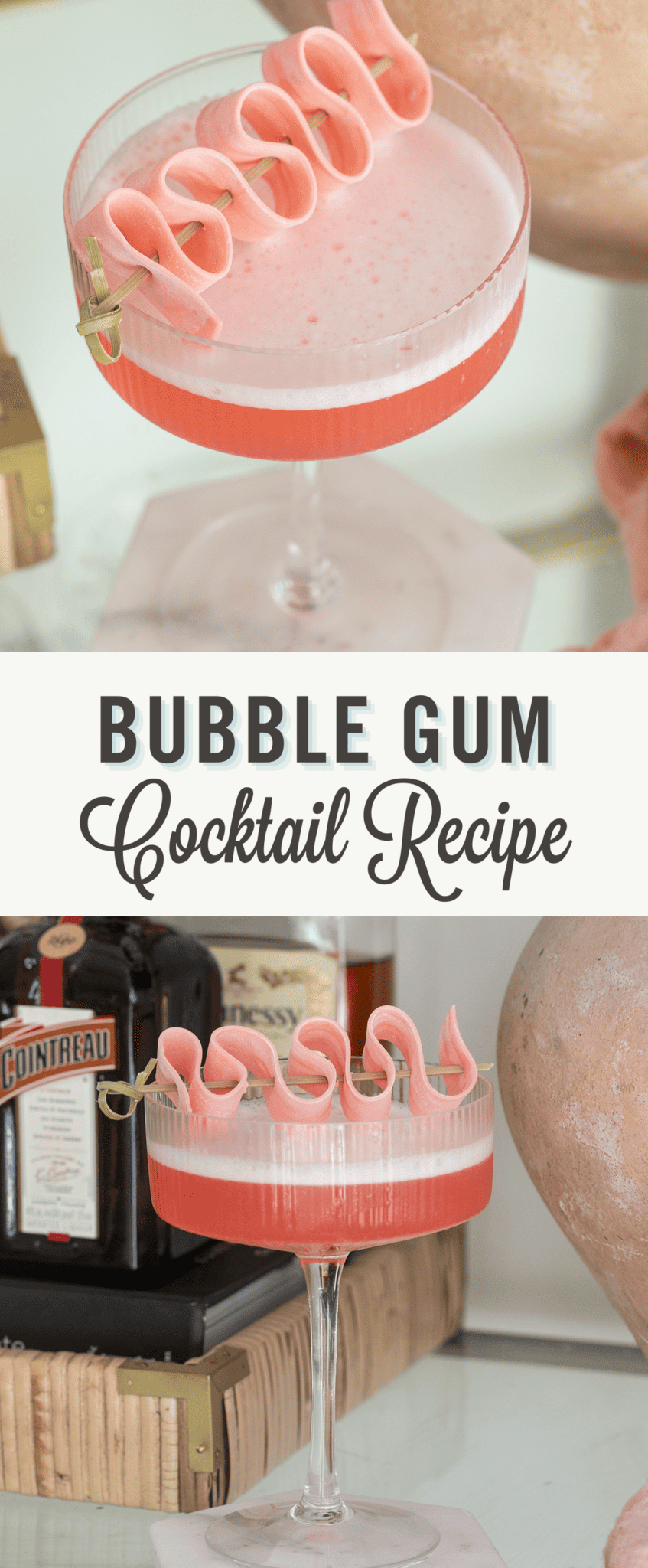 The Perfect Bubble Gum Cocktail with Infused Vodka - Sugar and Charm