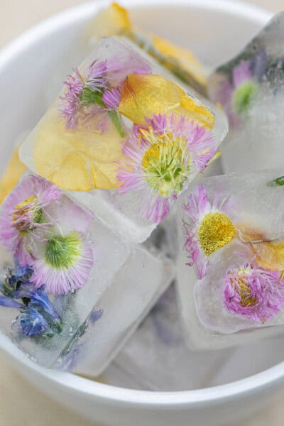 Floral Ice Cubes - Sugar and Charm
