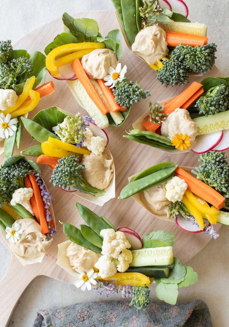 Hummus Appetizer with Crudité - Sugar and Charm