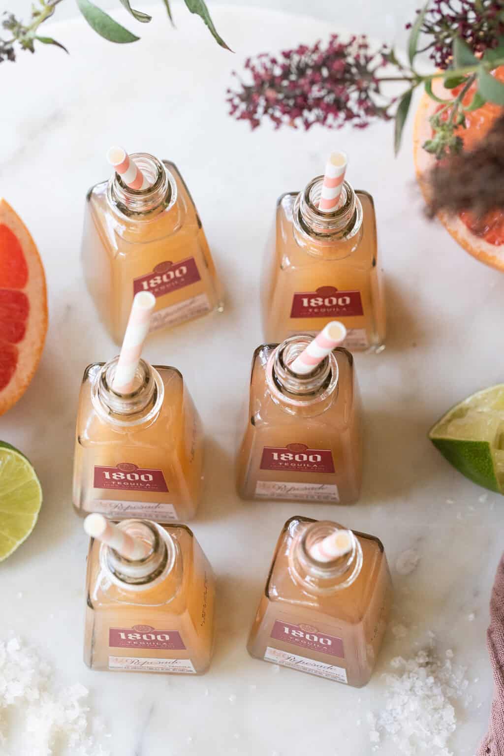 Mini Paloma Shots - Grapefruit & Tequila Cocktail - Sugar and Charm
