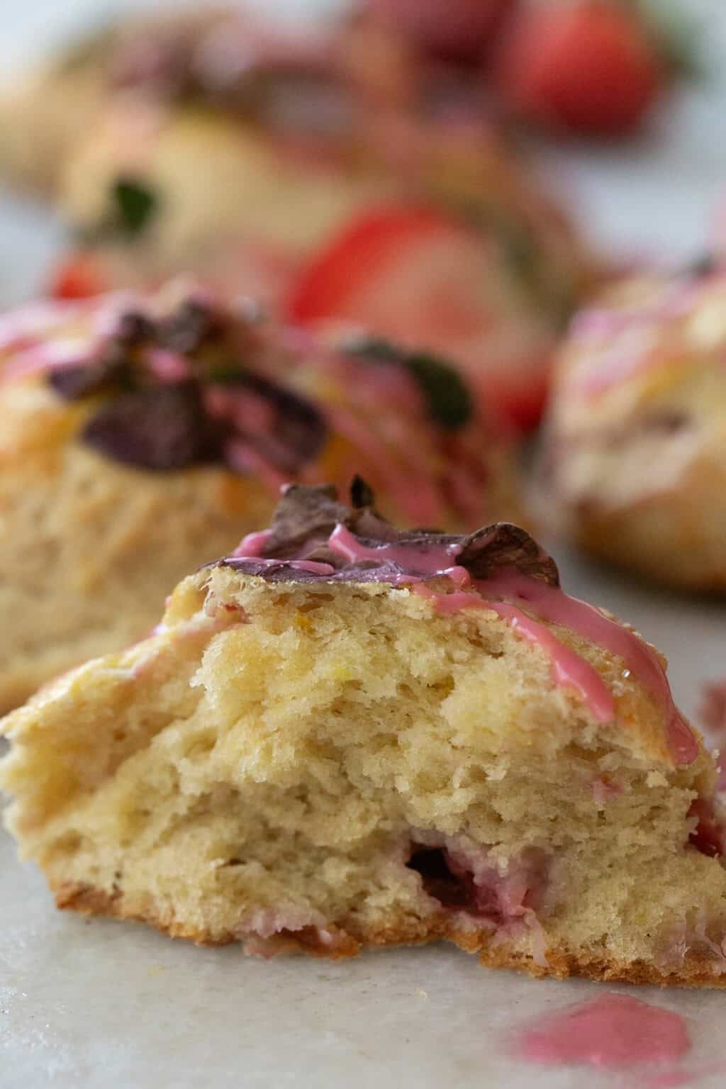 Strawberry Scones - Sugar and Charm