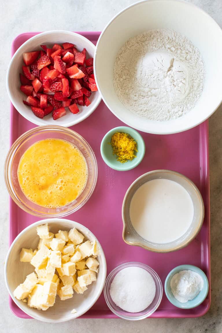 Strawberry Scones - Sugar and Charm