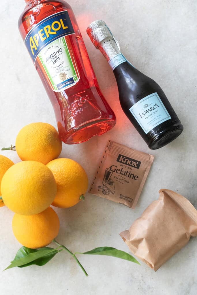 Aperol Spritz Jello Shots - Sugar and Charm